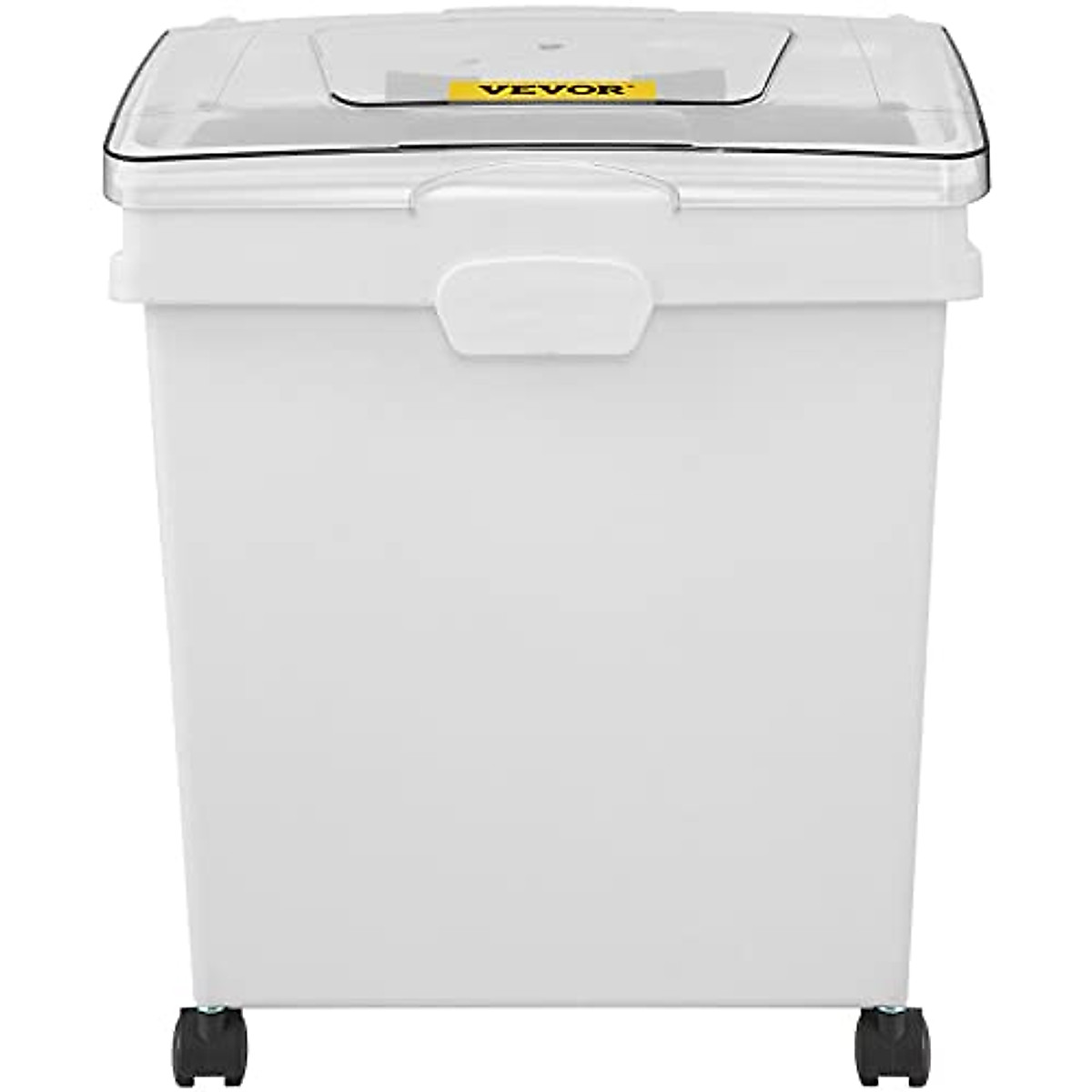 VEVOR 10.5 Gallons Ingredient Bin, Ingredient Storage Bin 2 Pcs/Set, PP Material Flour Bins On Wheels, White Shelf Ingredient Bin with Scoop and Sliding Lid, Commercial Storage Bins
