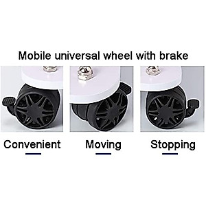 Medical Cart Household Utility Carts, Lab Cart Mobile Trolley Serving Equipment Mobile Beauty Rolling Cart, Small Bubble Movable Cart with Storage Tray, Universal Wheel with Brake, 30Kg Load 35×38×69c