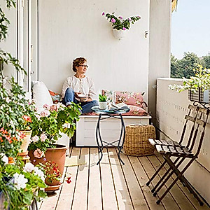 MUMTOP Outdoor Side Tables Patio Table 14’’ Round Mosaic Accent Table Peacock Glass Plant Stand Decor for Garden, Balcony Indoor Use…