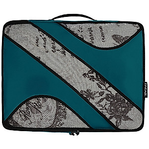 BAGAIL 6 Set Packing Cubes,Travel Luggage Packing Organizers(6Set Teal)