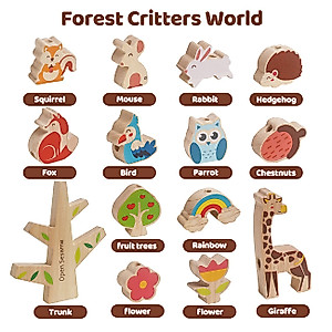 NAODONGLI Wooden Stacking Toys for Kids