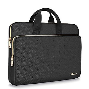 KIZUNA Laptop Sleeve Case 13 Inch Computer Carrying Handbag for 13.6" New MacBook Air M2/MacBook Pro 14 M2 Pro M1 MAX/14 Lenovo ThinkPad X1 Carbon/Yoga C740 S740 C930/14 IdeaPad Flex 5i /ASUS, Black