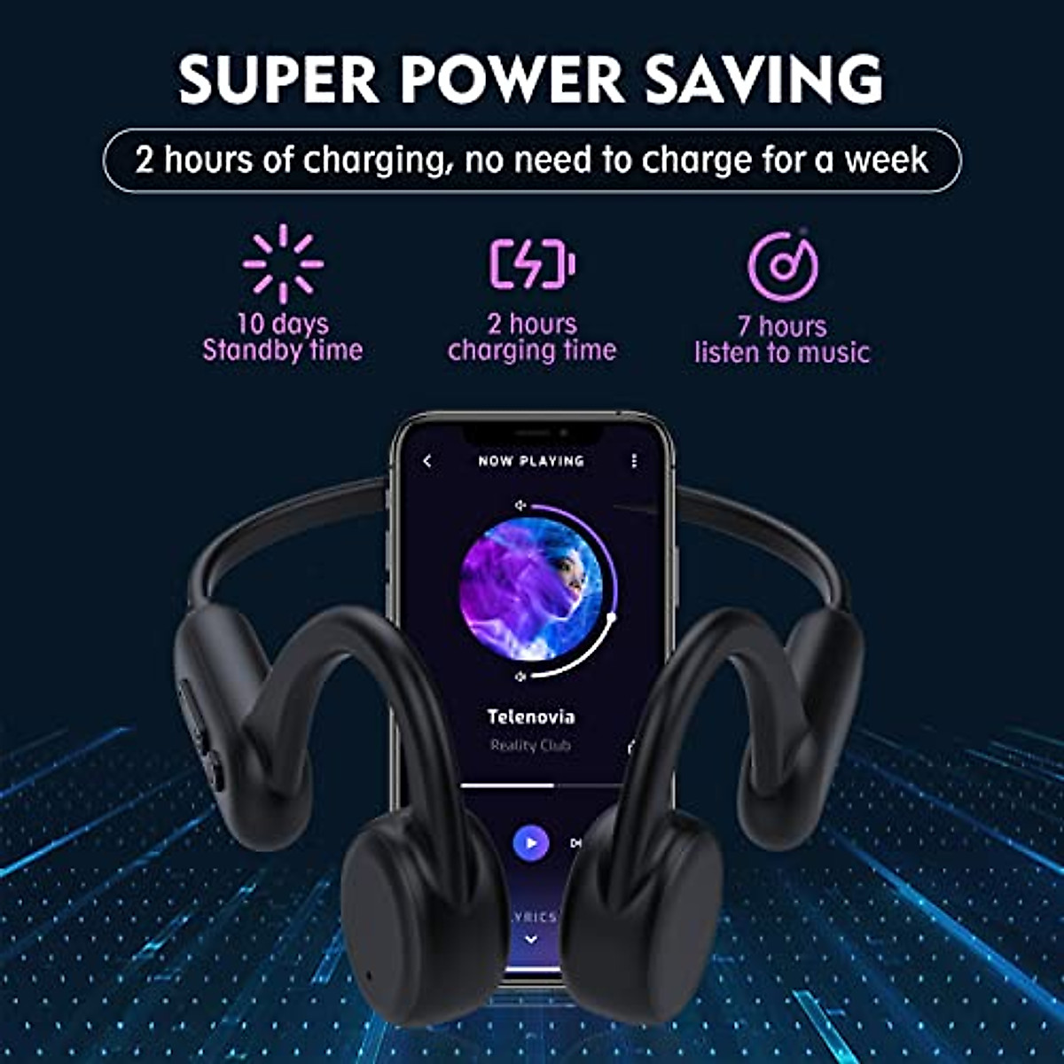 Bone Conduction Headphones, Ultralight Swimming Headphones IP68 Waterproof Bluetooth 5.0 Open Ear Wireless Sports Headset with MP3 Player & 8G Memory for Swimming Running Cycling Driving Jogging