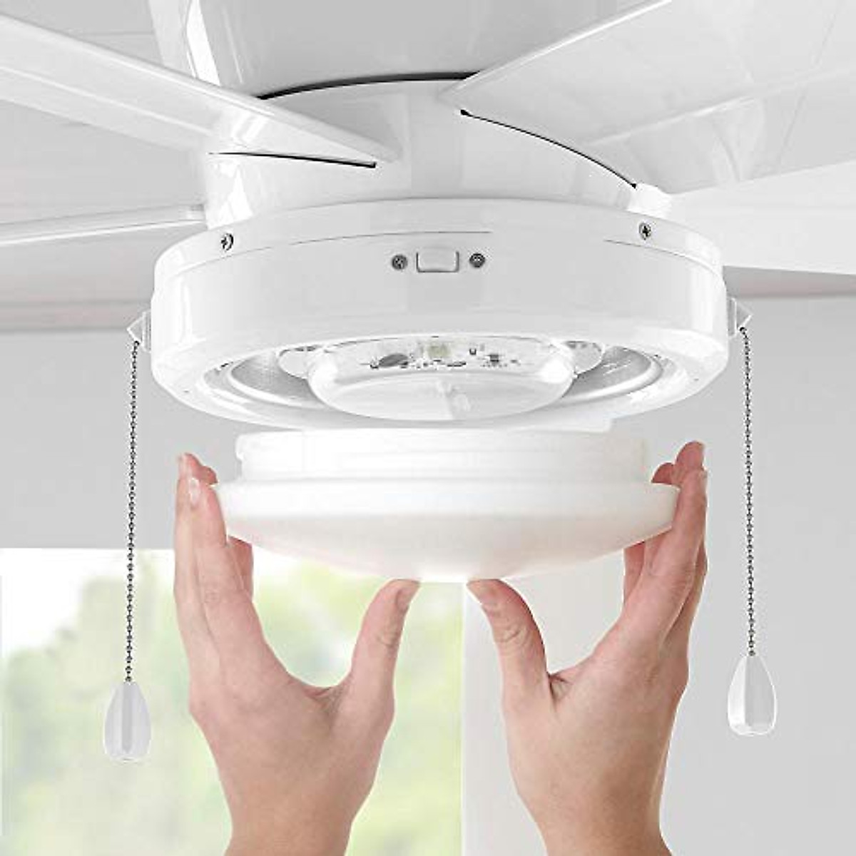 Home Decorators Collection Arleigh 44 in. LED Outdoor White Ceiling Fan with Light