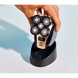 The FlexSeries Electric Head Hair Shaver - Freebird - Ultimate Mens Cordless Rechargeable Wet/Dry Skull & Bald Head Waterproof Razor with Rotary Blades, Clippers, Nose Trimmer, Brush, Massager