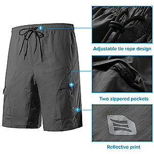 Santic Men's 3D Padded Mountain Bike Shorts Lightweight Cycling MTB Shorts