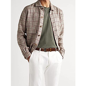 CHAOREN Leather Braided Belts Men - 1 1/8" Mens Casual Woven Leather Belt - Belt Men