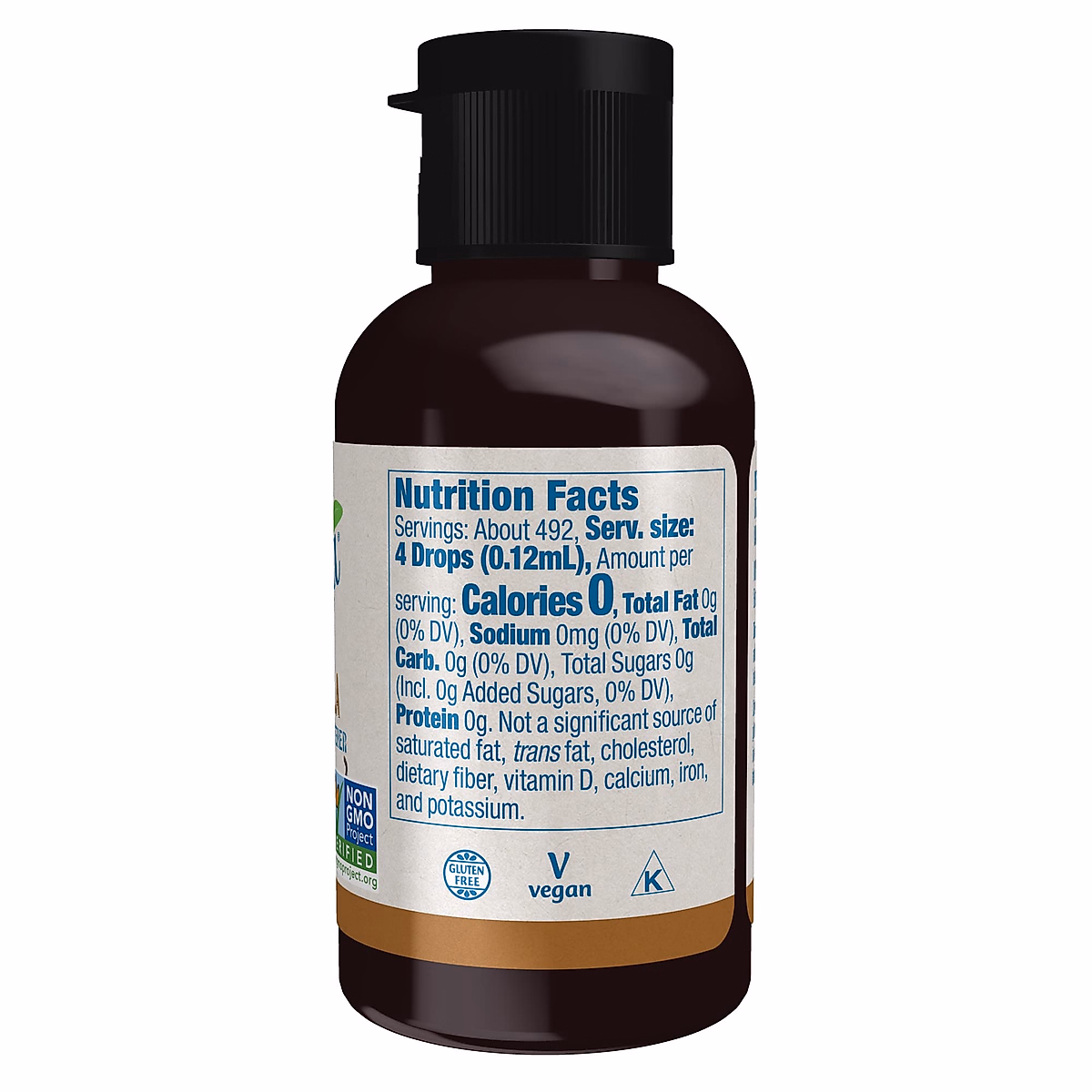 NOW Foods BetterStevia French Vanilla Zero-Calorie Liquid Sweetener, Keto Friendly, Suitable for Diabetics, No Erythritol, 2-Ounce