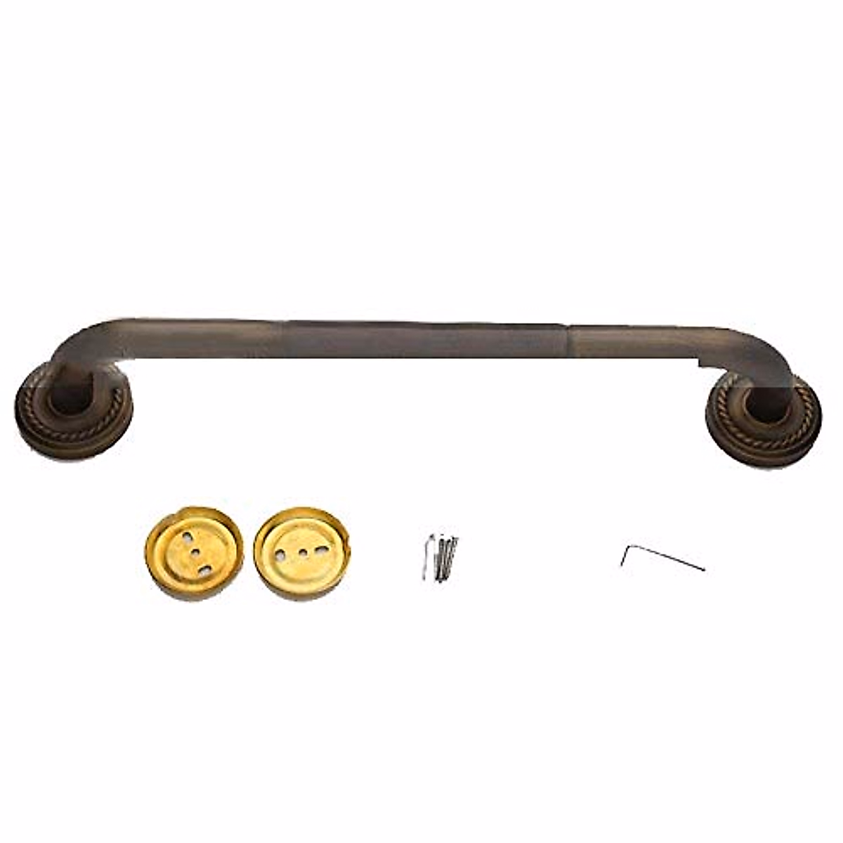 CRODY Bath Wall Attachment Handrails,Grab Bar Rails Bathroom Grab Bar, Wall-Mounted Straight Hair Towel Rack, Sturdy Brass Shower Safety Handle for Bathtub, Toilet, Bathroom, Kitchen