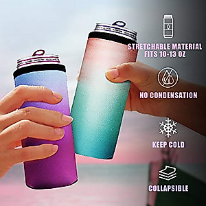 6 Skinny Can Coolers Slim Can Cooler for Slim Beer & Hard Seltzer, Skinny Beer Cans Coolie Skinny Insulators, Claw Can Cooler Sleeve Summer Daze