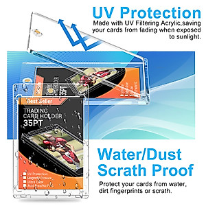 23 Pack - Magnetic Card Holder, 35PT Magnetic Trading Card Holder, Baseball Card Holder, Hard Acrylic Card Cases, Card Protector for Game Baseball Sports Card, Fit for Standard Card