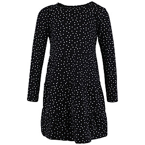 Hudson Baby Infant and Toddler Girl Cotton Dresses, Burgundy Floral, 6-9 Months