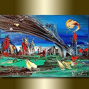 Original Oil Painting Ready to Display Stretched Canvas Landscape Modern Music Instruments Piano Flowers Jazz Hearts Saxophone Abstract Cityscape New York Style Pop Coffee Nude Impressionist Expressionist Guitar Fine Art Gallery Artist Canadian