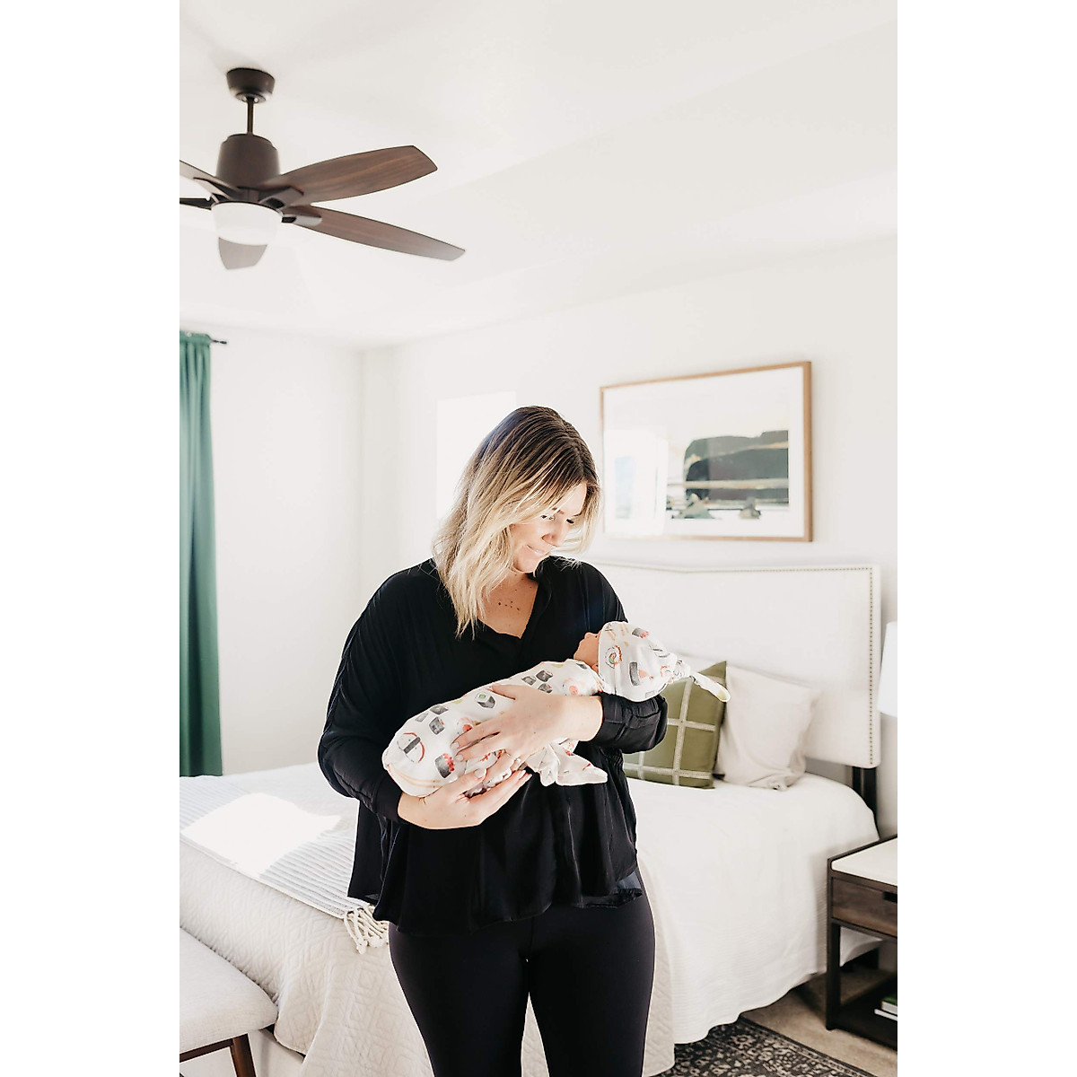 Large Premium Knit Baby Swaddle Receiving Blanket "Baja" by Copper Pearl