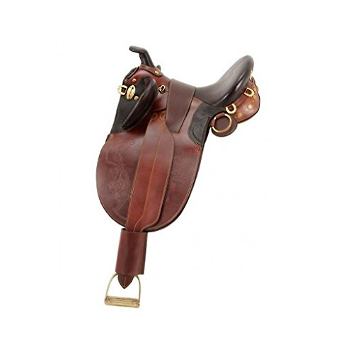 Australian Outrider AOC Stock Poley Wide Tree Saddle w. Horn 19in