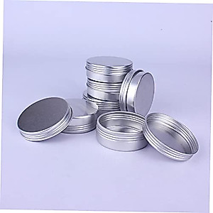 Ciieeo Container with Lid 24pcs Containers with Lids Cream Jars with Lids Empty Tin Cans Tin Cans with Lids Balm Tin Container Screw Tin Cans Empty Cream Jar Metal Tin Container Balsam