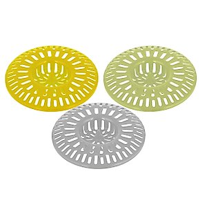 Sink Bathroom Drain Screen Catcher 3 inches - Pack of 3 - Bathtub Hair Stopper Basket Cover - Trap for Kitchen - Shower Guard Strainer