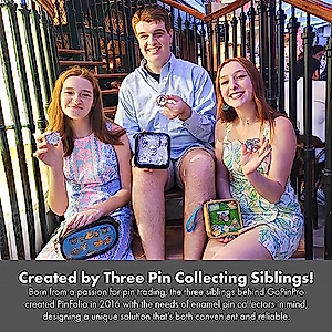 PinFolio Classic Pin Display Bag, Lightweight Sports Pin Book Designed for Storage & Easy Trading Up to 100 1-Inch Enamel Pins (Black & White)