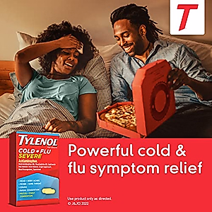 Tylenol Cold + Flu Severe Medicine Caplets for Fever, Pain, Cough & Congestion, 24 ct.
