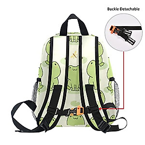 TropicalLife Kids Backpack for Boys Girls School Toddler Cute Animal Frog Pattern Children Preschool Book Bag Kindergarten Travel Backpack Daypack