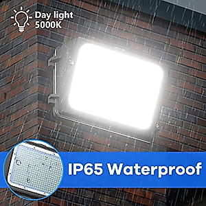 LED Wall Pack Lights 80W Dusk-to-Dawn Photocell 11680LM 110V Outdoor Wall Mount Lamp 800W Equivalent 5000K Daylight Commercial Security Lighting IP65 Waterproof Area Floodlights for Garage Warehouses