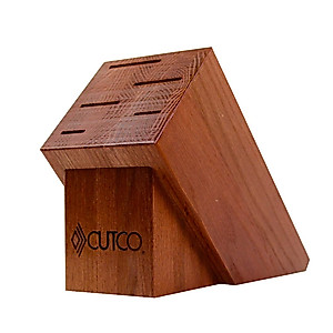 Cutco 7166 Essentials Set 5 Piece Set With Cherry Oak Knife Block, Classic Dark Brown