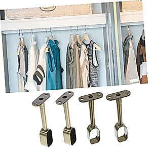 Cabilock 20 pcs Closet Tension Ceiling Shower Lever Support Clo Bar Steel Mounting for Hanger Fitting Organizer and Bracket Rod Holders Pipe Holder Open Curtain Bronzing End Close Towel