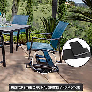 Project Patio - Rocker Spring Plate 3 Inch x 5 Inch, Universal Fiberglass Replacement Part for Swivel Rocking Chair, Outdoor Furniture Repair - 2 Pack