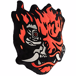 JINX Cyberpunk 2077 Samurai Pillow Plush, Multi-Colored, 14.8" Wide x 16.5" Tall