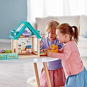 Hape Furry Friend Vet Set | 30 PCs Wooden Veterinary Fully Furnished Dolls House Pretend Playset with Accessories for Kids Age Years 3 and Up