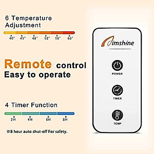 Foot Warmer - Double-Side Heating Electric Heated Foot Warmers for Men and Women Foot Heating Pad with 6 Levels Temp and 4 Timers (L- Remote Control)