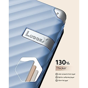 LUGGEX PC 24 Inch Luggage with Spinner Wheels - Hardside Expandable Medium Checked Luggage - Aluminum Corner for Hassle-free Travel