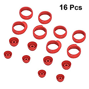 Hemobllo 16 Pcs Replacement Ear Tips Compatible for Samsung Galaxy Buds/Buds+ - Soft Silicone Earbuds Eartips Wingtips Earhooks Kit Earpads Earphones Tips Cover (Red)