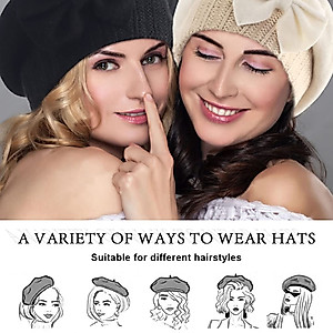 Women's Beret Hat Chic French Beret Beanie Wool Dress Winter Hats Hy022 (Red)