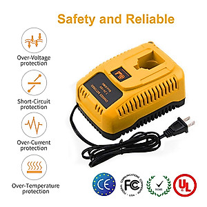 Fast Replacement DC9310 Charger Compatible with Dewalt 7.2V -18V XRP NiCad NiMh Battery DC9096 DC9098 DC9099 DC9091 DC9071 DE9057 DW9096 DW9095 DW9094 DW9072 DW9062