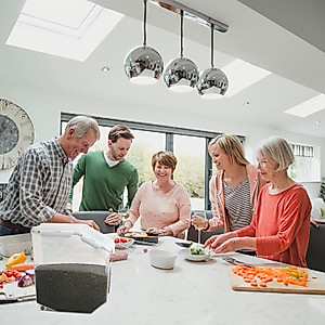 Umigy 4 Pack Rice Storage Container With Wheels Plastic Airtight Lid Flour Container Bin for Dog Pet Cereal Grain Dry Food, 15 Liter / 30 lbs