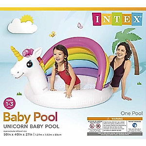 Intex Unicorn Baby Pool, 50in x 40in x 27in, for Ages 1-3