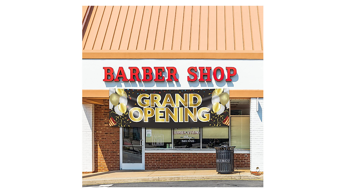 Grand Opening Banner - Vibrant Store Opening Sign & Rope