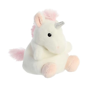 Aurora® Adorable Palm Pals™ Sassy Unicorn™ Stuffed Animal - Pocket-Sized Play - Collectable Fun - White 5 Inches