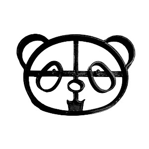 PANDA BEAR FACE BAMBOO EATING ANIMAL DETAILED COOKIE CUTTER MADE IN USA PR288