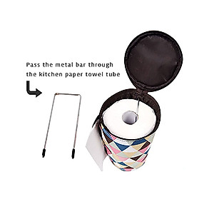 Olve Kitchen Paper Towel Holder Hanging Paper Towel Dispenser Cover for Kitchen, Camping Outdoor (Brown)