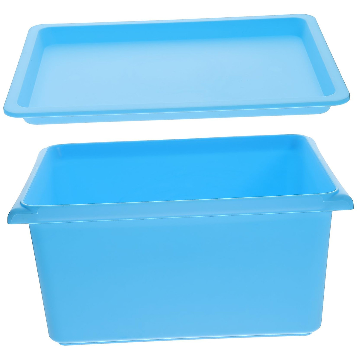VOSAREA 2pcs Box storage box with lid plastic containers with lids plastic sundries storage plastic storage container cardboard file bin pantry organization office with cover pp food