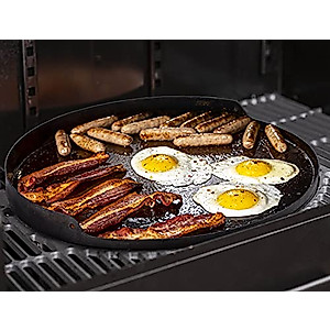 Oklahoma Joe's 7577447P04 2-in-1 Griddle & Pizza Steel, Black