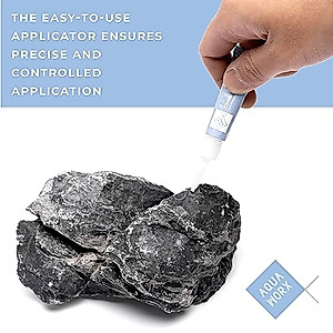 Aqua Worx Omni Aquarium Glue for Aquatic Plants,Coral, Rocks - Safe for Aquariums, Reef Tanks, Non-Toxic Quick Dry (3 Pack)