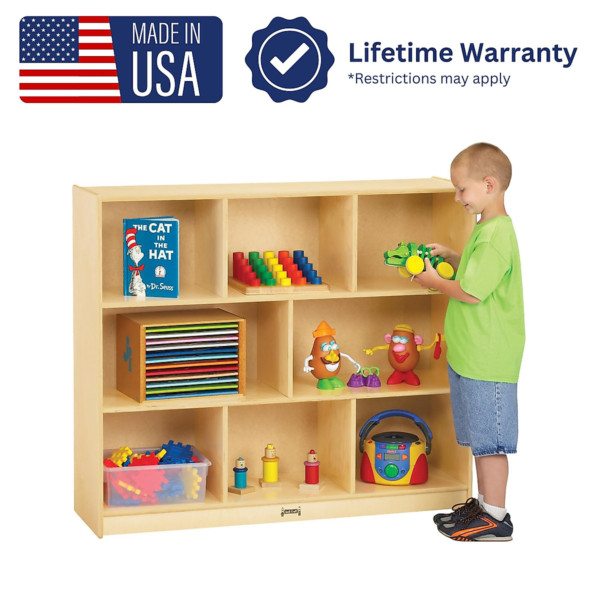 Jonti-Craft 0469JC Mega Mobile Single Storage Unit Shelf - Kids Classroom Shelves