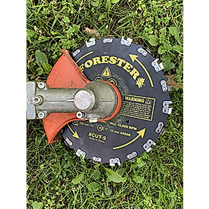 FORESTER Brush Cutter Blades and File Set - Trimmer Chainsaw Tooth Saw Blade - for Trimming Trees, Cutting String, Underbrush, and More - 20 Tooth 9" Circular Brush Blade with 3/16" File