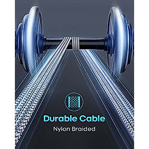 USB C to USB C Cable [3ft, 3-Pack], 60W(3A) Fast Charging USB Type C to Type C Charger Cable Braided Compatible with Samsung S23 S22 S21 S20 Ultra 5G, Pixel 7 6 Pro 6a 5a 4a 5 4, USB-C Laptop & Tablet