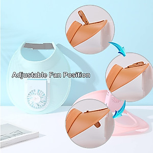 FYANER Sun Visors Hat with Fan for Women - Fan Visor Hat - Three Gear Mediation and Large Area Sun Protection