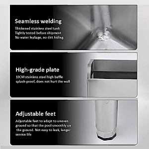 Commercial Floor Mop Sink,Stainless Steel Mop Service Basin,Standing Industrial Slop Sink Serveware Mop Sink,Laundry Slop Sink,Floor Mount Mop Sink Kitchen Business Garages（31.5 * 16.1 * 21.6in)