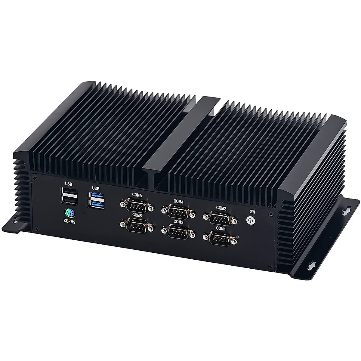 Fanless Industrial Computer Mini PC Intel Core i7 10870H Processor 32GB DDR4 Ram 1TB M.2 2280 SSD 3xHD 8xUSB 6xCOM Intel UHD Graphics Windows 10 Pro WOL PXE